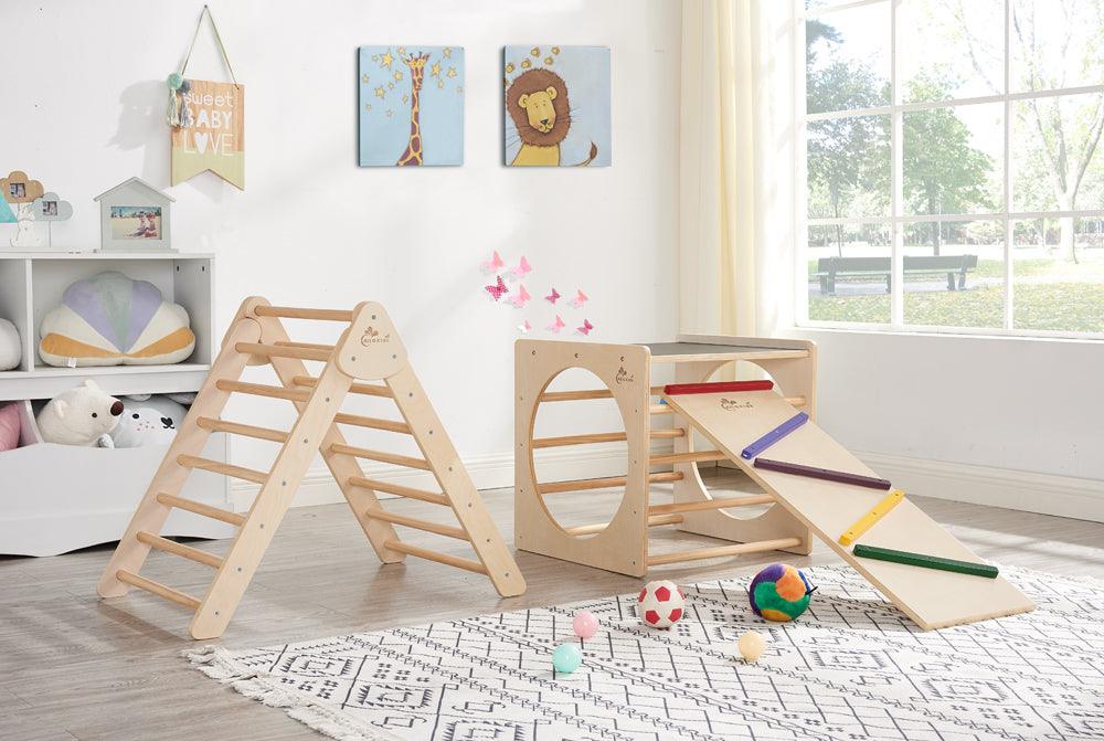 Pikler Triangle Baby Play Set with Slides and Ramps Online – JOY BABY